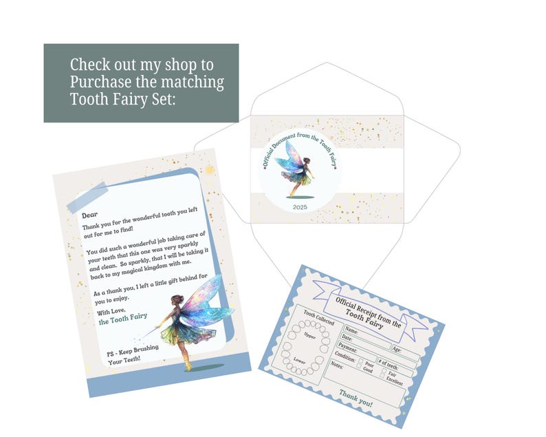 Printable Tooth Fairy Door Hanger Set (digital Download) - Etsy