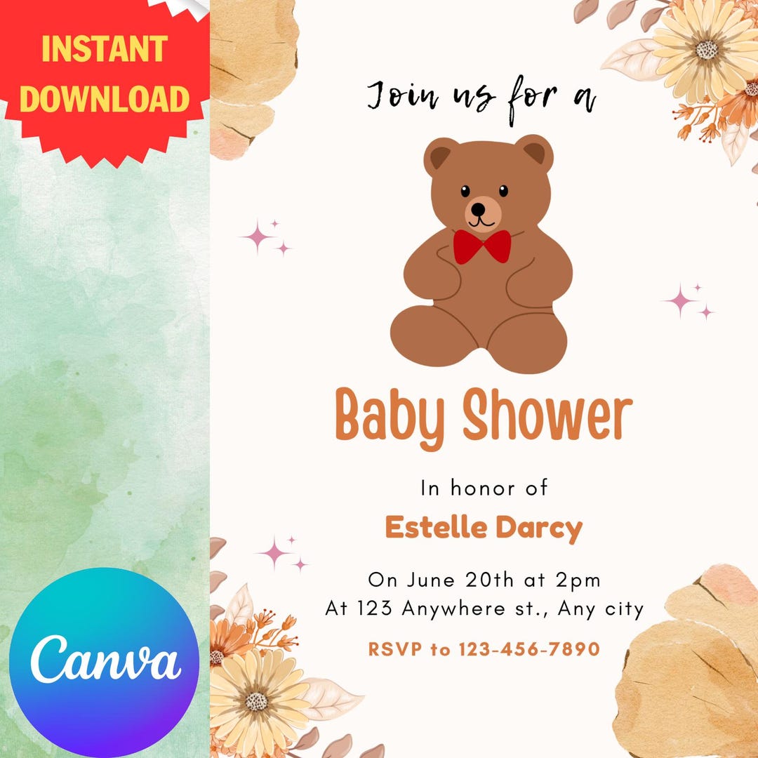 Baby Shower Invitations Baby Invitation Shower Baby Shower Invite ...