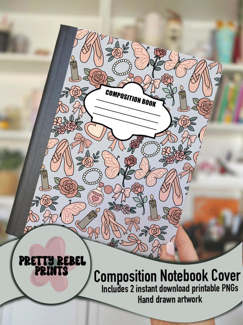 Printable Composition Notebook Cover PNG Back to School Personal ...