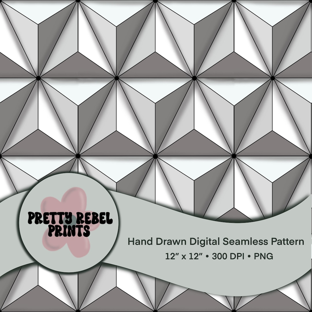 Epcot Inspired Spaceship Earth Print Seamless Digital Pattern 300 DPI ...