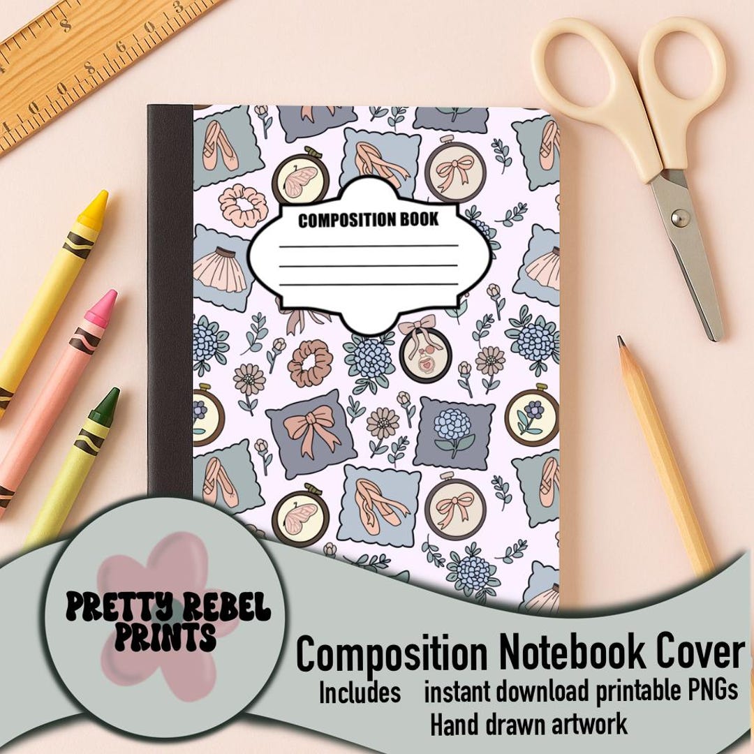 Printable Composition Notebook Cover PNG Back to School Personal ...