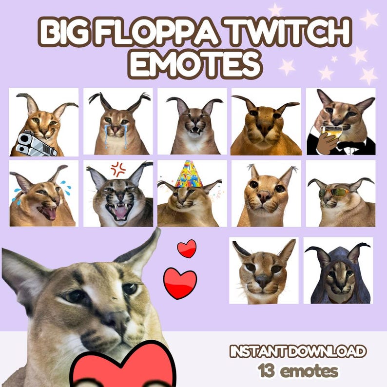 Big Floppa Twitch Emotes - Etsy