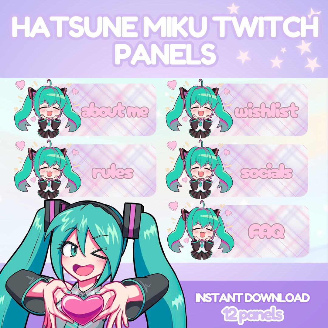 Cute Hatsune Miku Twitch Panels - Etsy