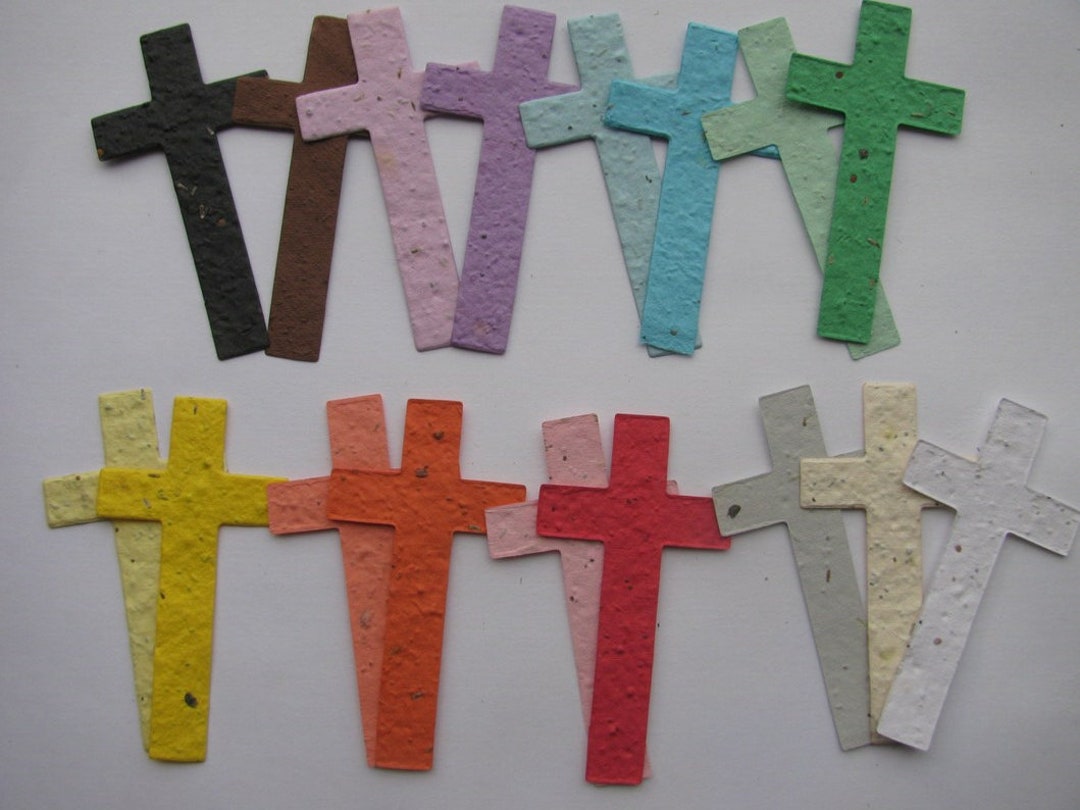 24 Seed Paper Crosses - Etsy