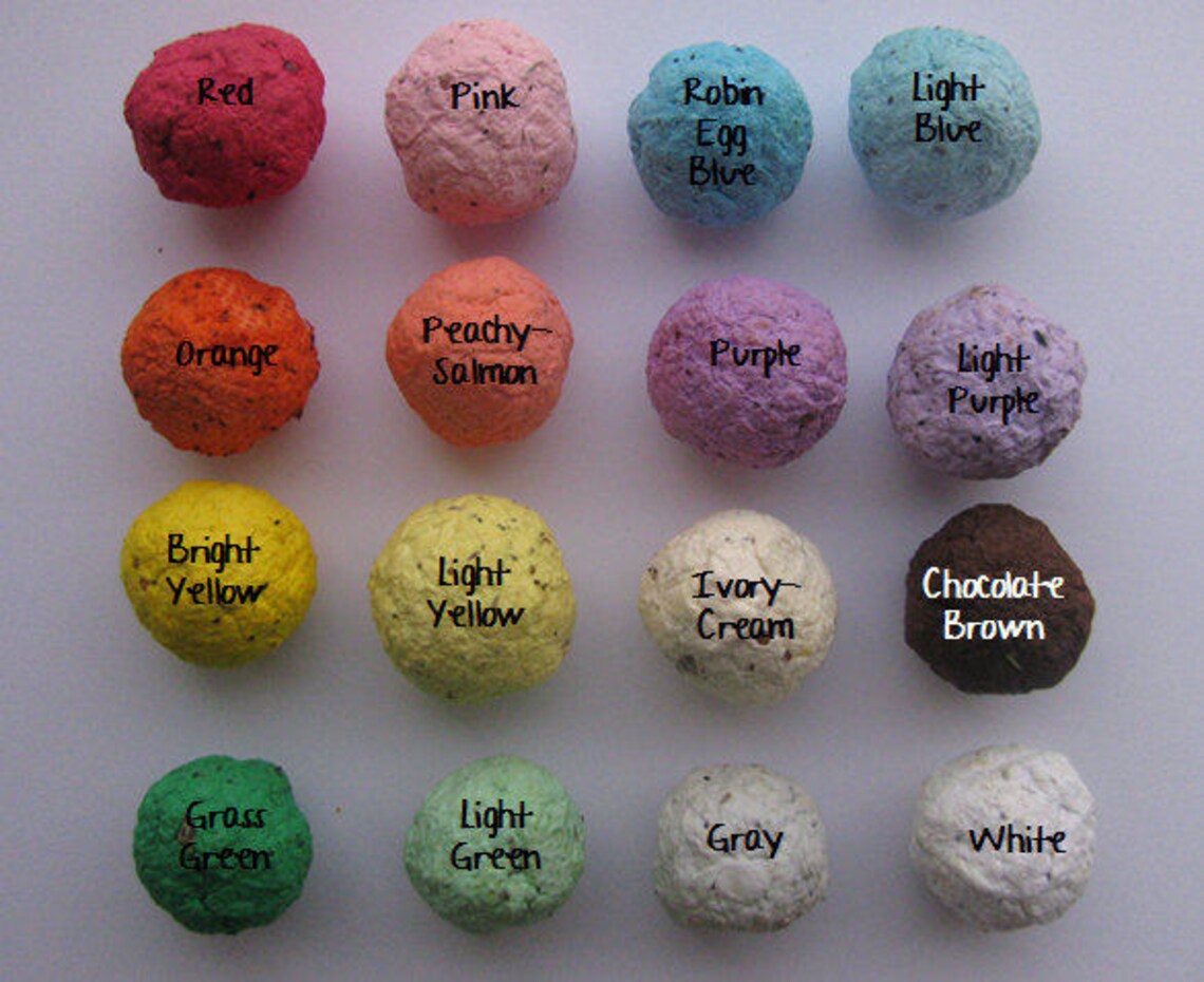 20 Seed Bomb Favors WITH Personalized Tag - Etsy