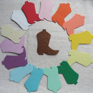 24 Seed Paper Cowboy Boots - Etsy