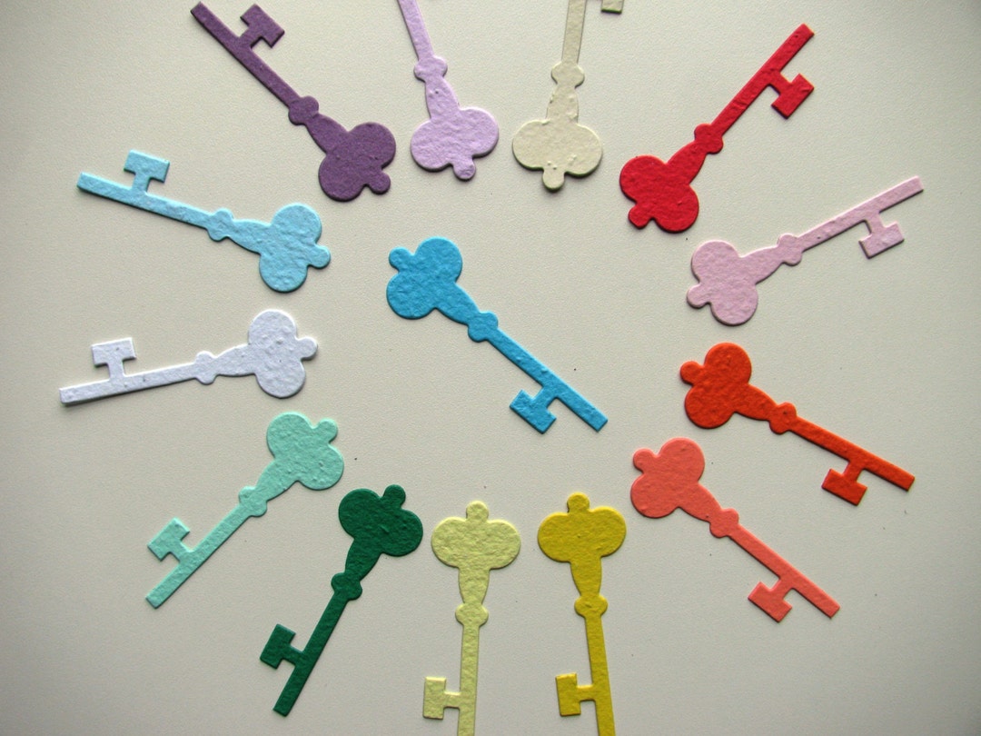 24 Seed Paper Skeleton Keys - Etsy