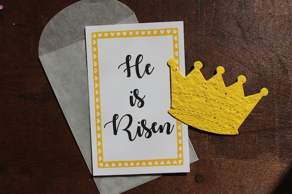 He is Risen SET OF 8 Includes Color Printed Card Seed - Etsy