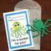 Octopus Valentines- SET OF 8 - Includes Color Printed Card, Seed Paper ...