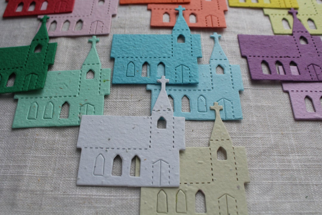 24 Seed Paper Churches - Etsy