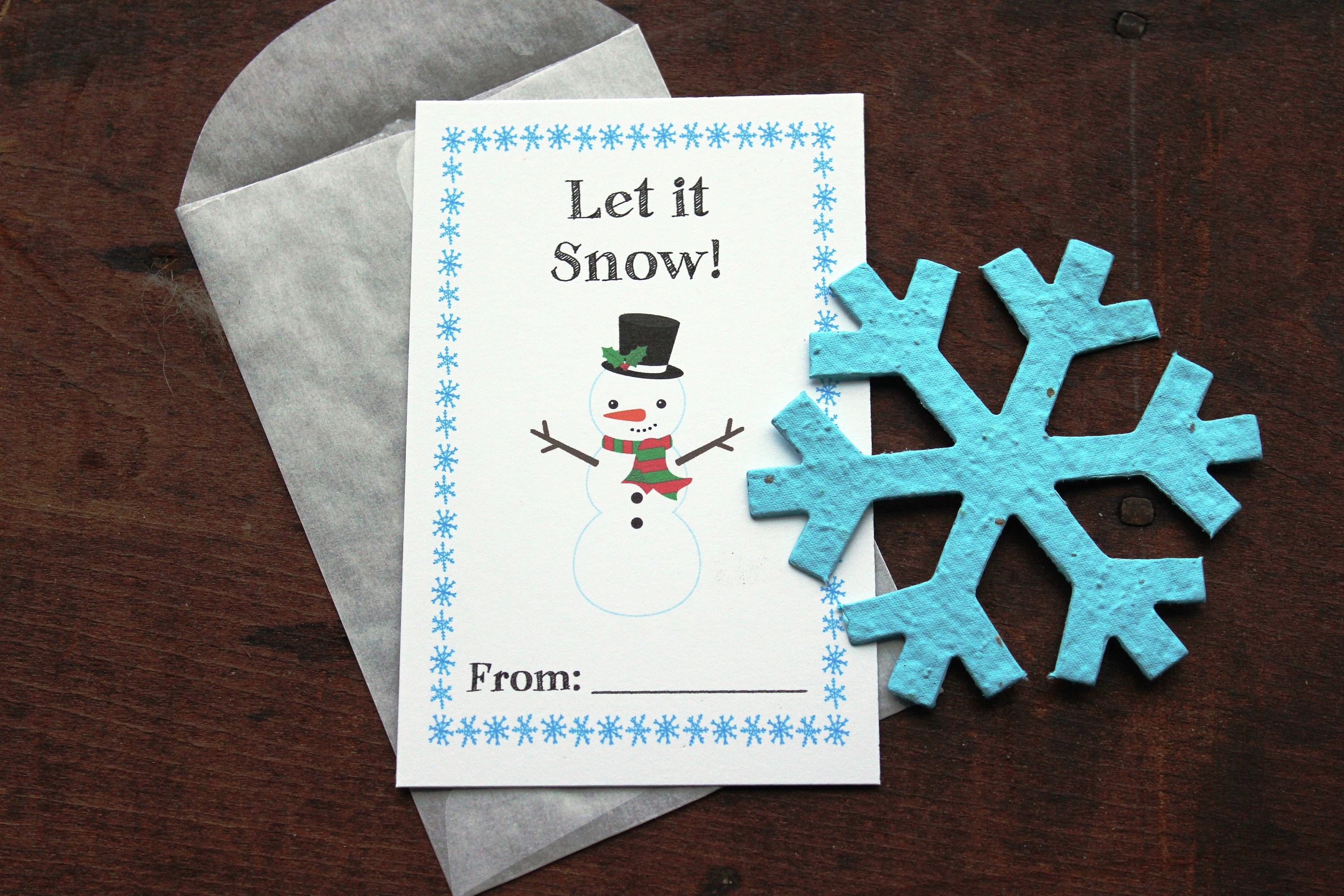 Let It Snow SET OF 8 Classroom Christmas Cards Choose From | Etsy