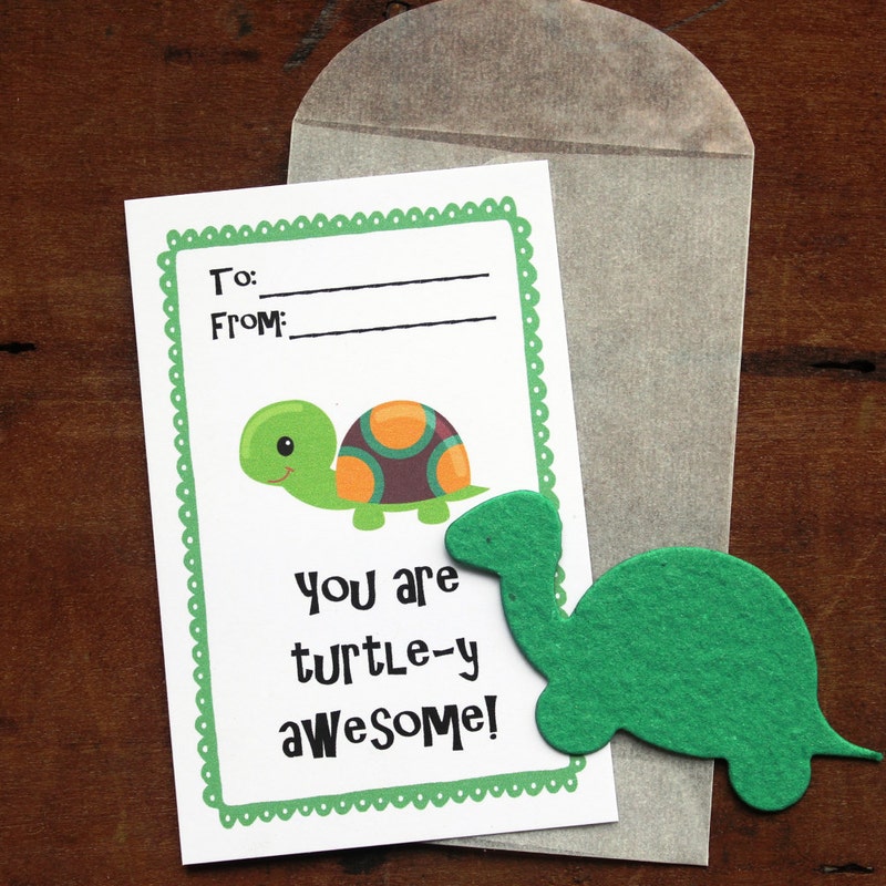 Turtle Valentine Cards - Etsy