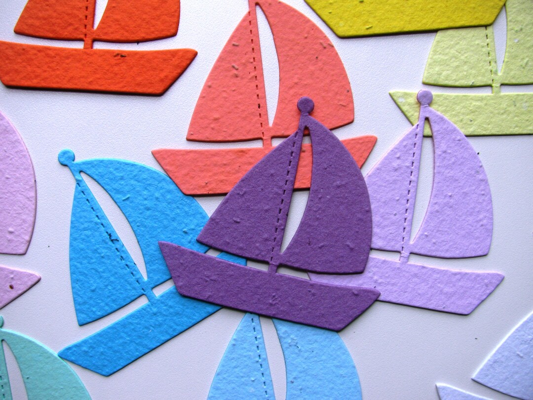24 Seed Paper Sail Boats - Etsy