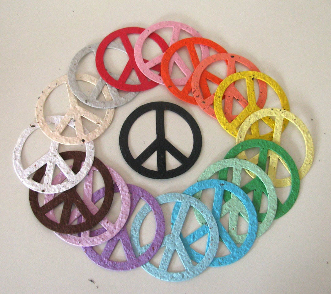 24 Seed Paper Peace Signs - Etsy