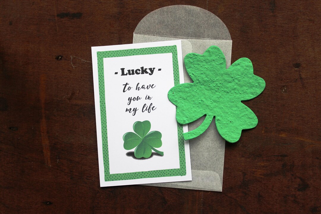 Lucky to Have You in My Life - SET OF 8 - Includes Color Printed Card ...