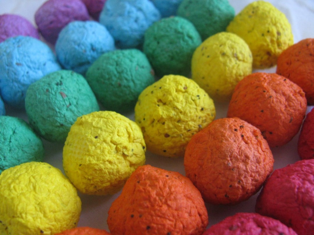 360 Rainbow Seed Bombs- 6 Color Combo - Etsy