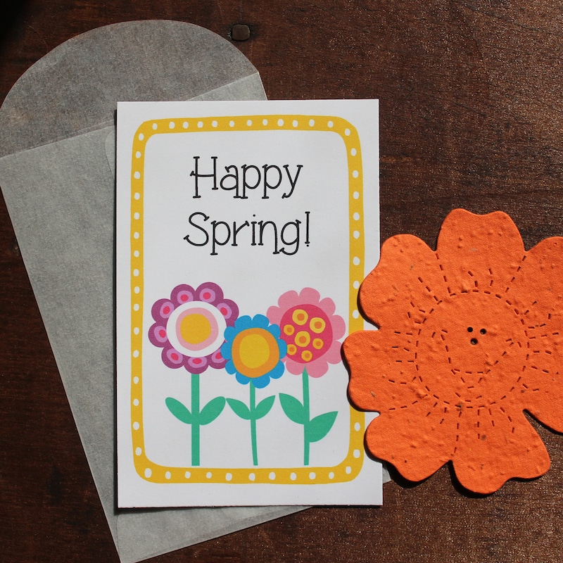 Spring Happy Birthday Card - Etsy