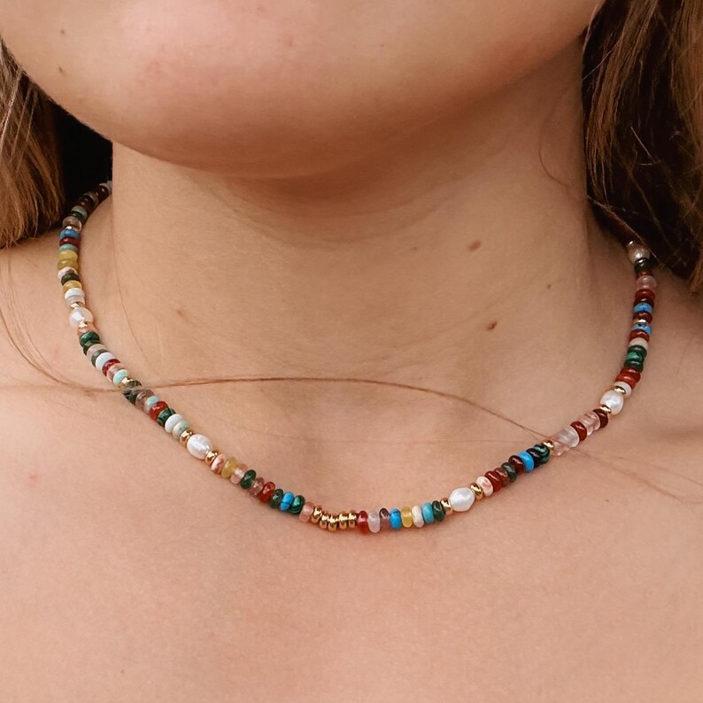 NSB Boho Color Beaded Non-tarnish Necklace - Etsy
