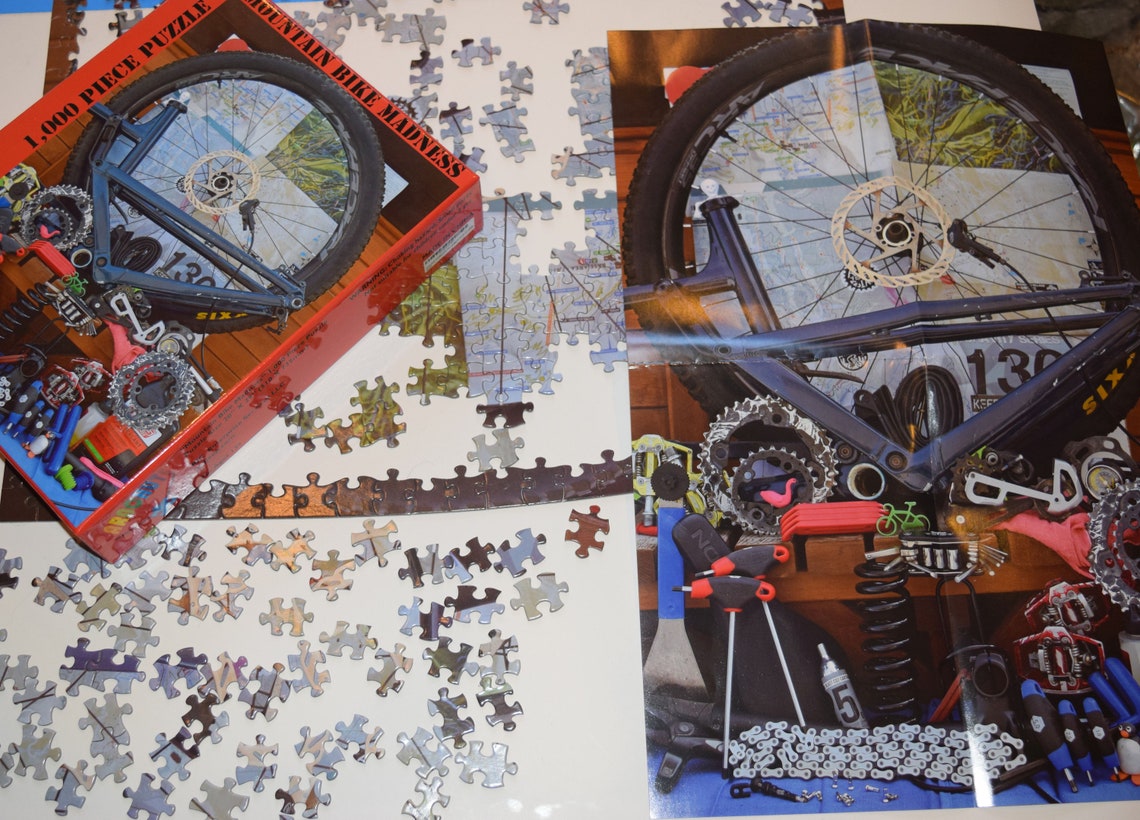 Parachute Puzzles Mountain Bike Madness 1000 Piece Jigsaw Puzzles - Etsy