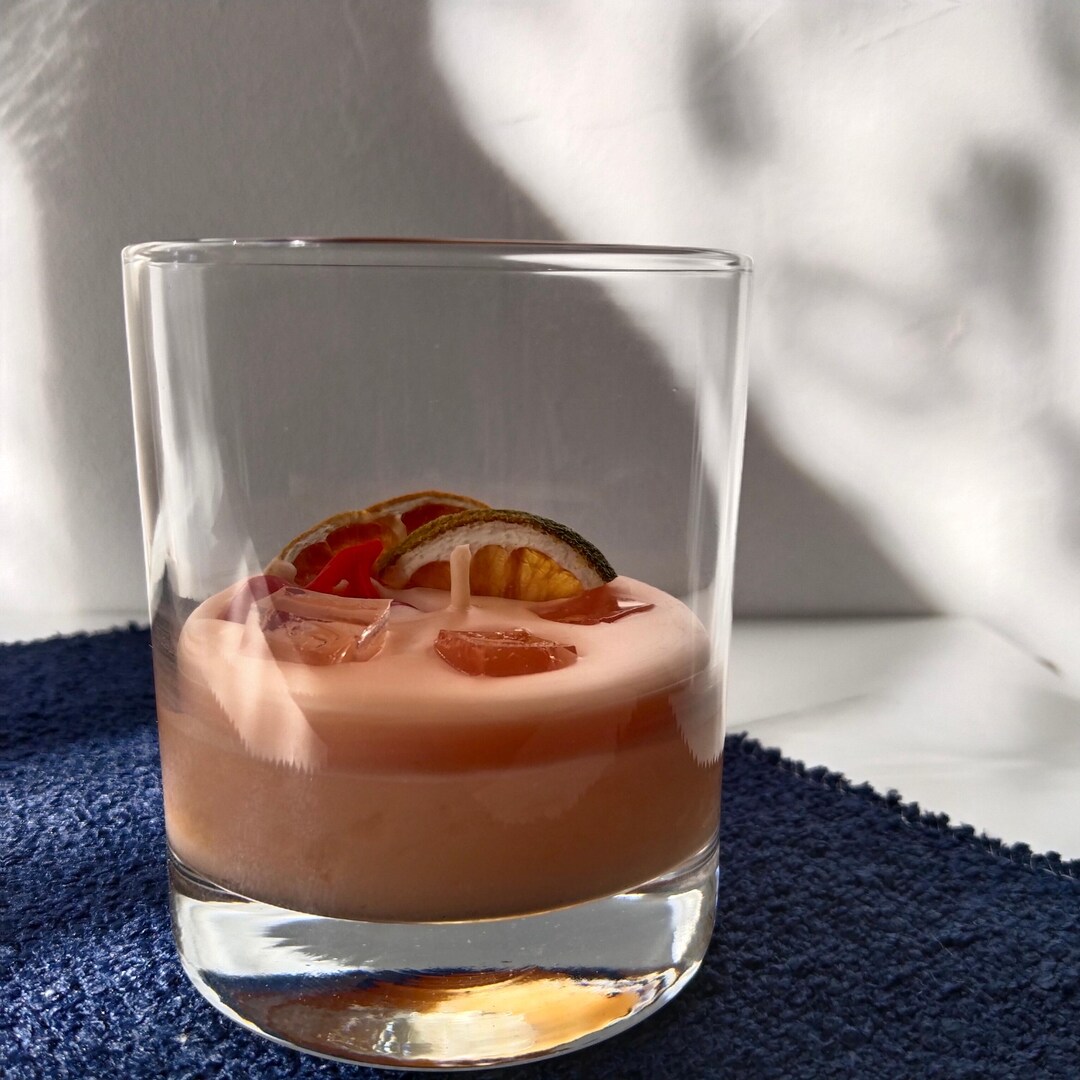 Old Fashioned Candle, Old Fashioned Whiskey Glass Cocktail Candle ...