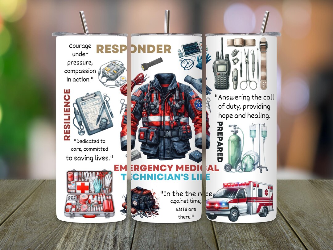 EMT Tumbler PNG, Emergency Medical Technician Sublimation Design, 20oz ...