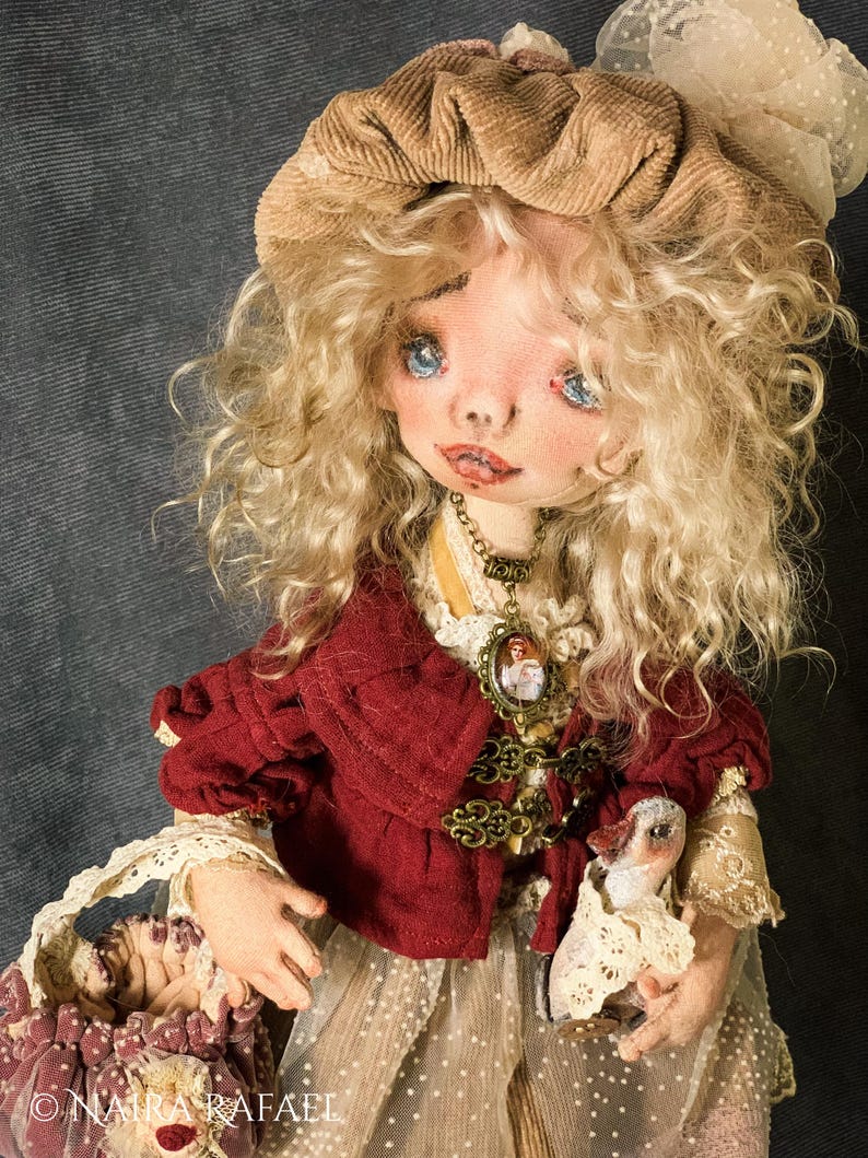 OOAK Art Doll, BJD Doll, Handmade Soft Interior Artist Doll, Textile ...