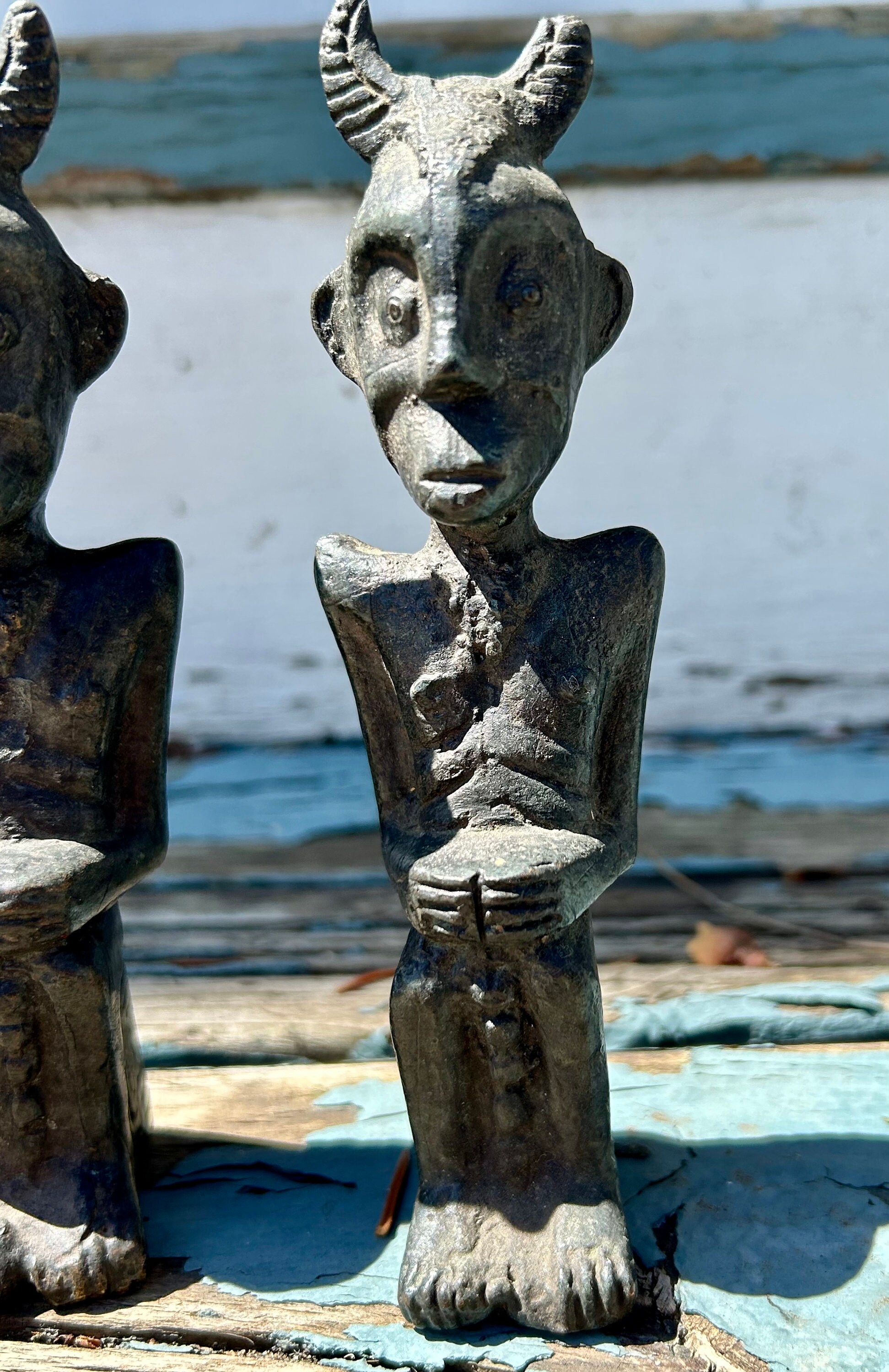 Vintage Wrought Iron Figures Figural Art Demon Devil Pair Decor - Etsy