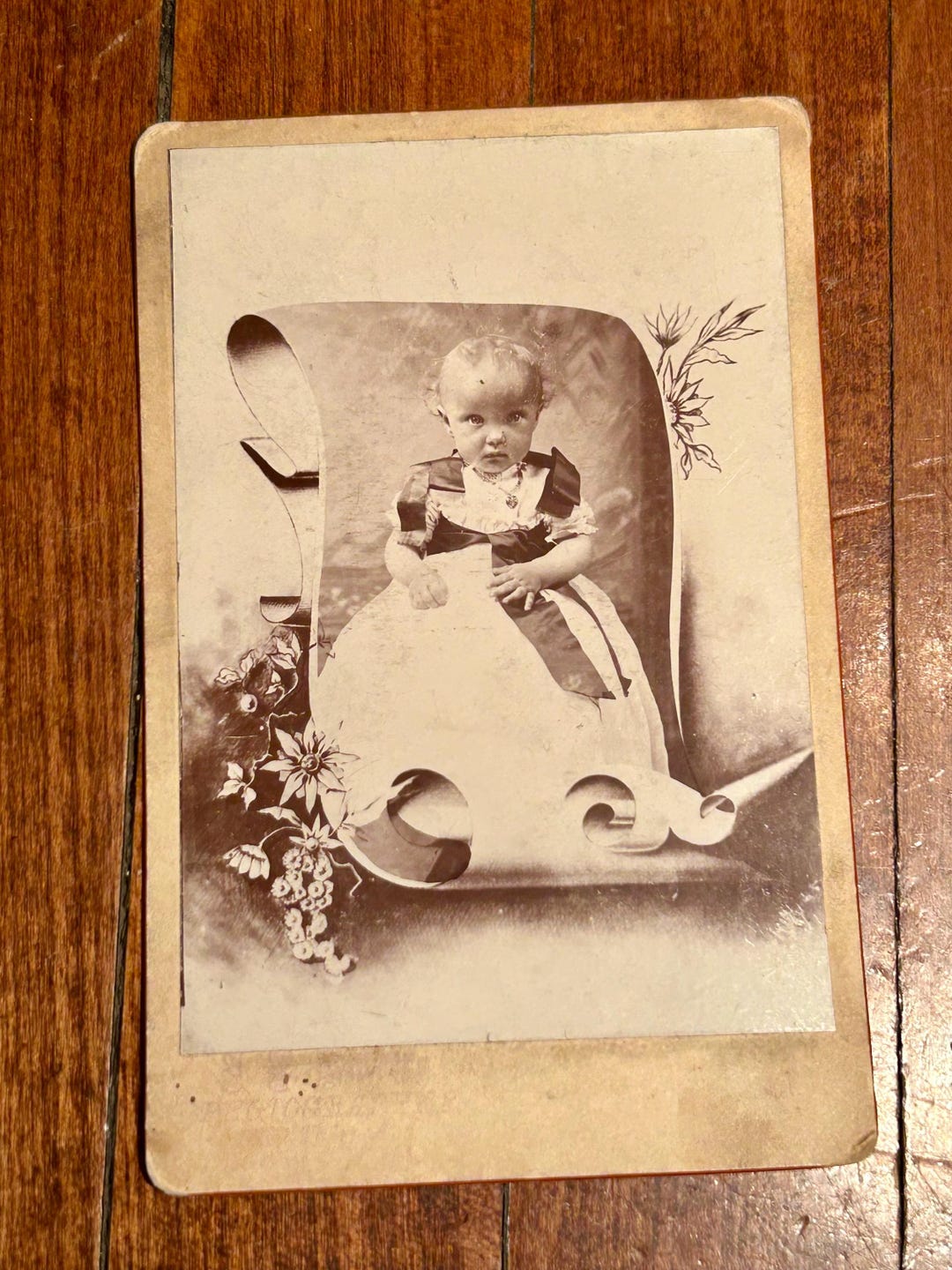 Victorian Baby Portait Infant Child Cabinet Card 1890s 1900s Black ...