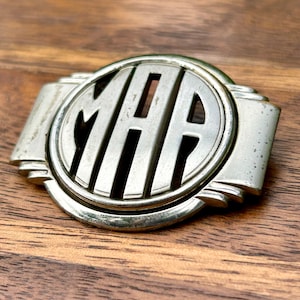 Antique Art Deco Brooch Monocraft Monogram MAA Vintage Fashion 1920s ...