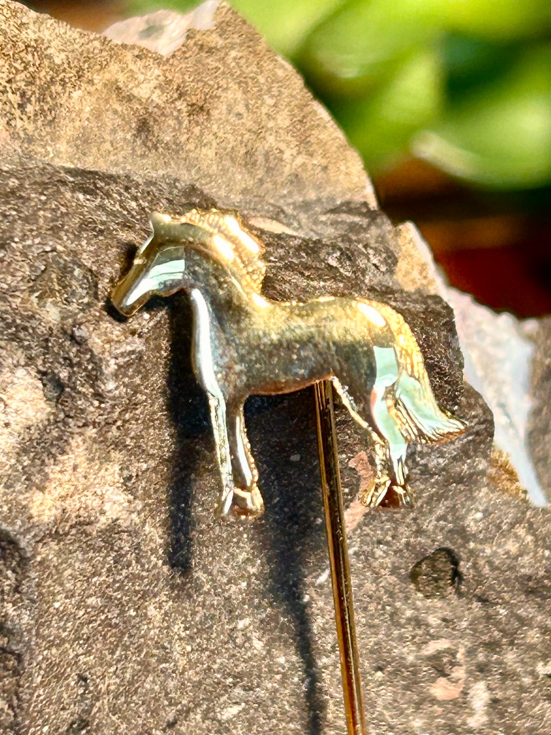 Vintage Horse Lapel Pin Gold Tone Hat Pin Retro Fashion Jewelry Animal ...