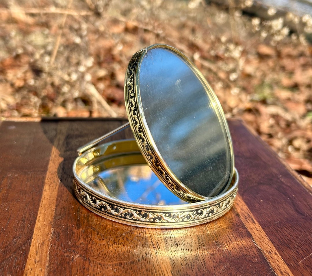 Antique Celluloid Mirror Vanity Standing Mirror Compact 1930s Vintage ...