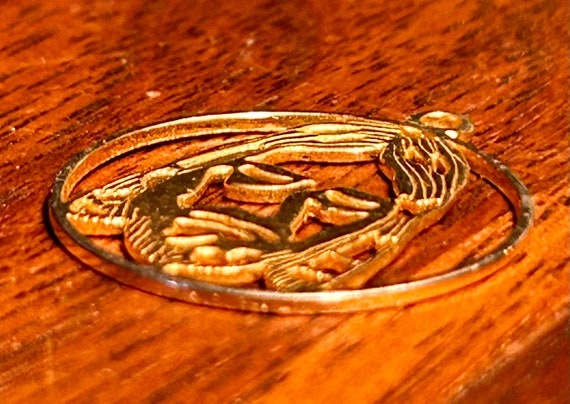 Vintage Jesus Christ Face Pendant Gold Tone Retro Fas… - Gem