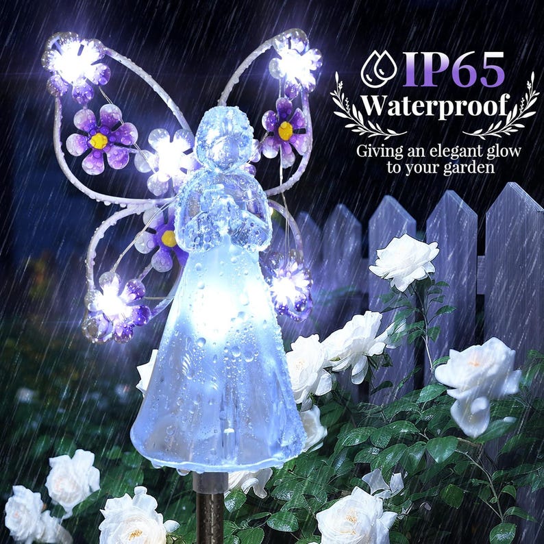 Solar Angel Garden Lights: Memorial Grave Decorations, Sympathy Gift - Etsy