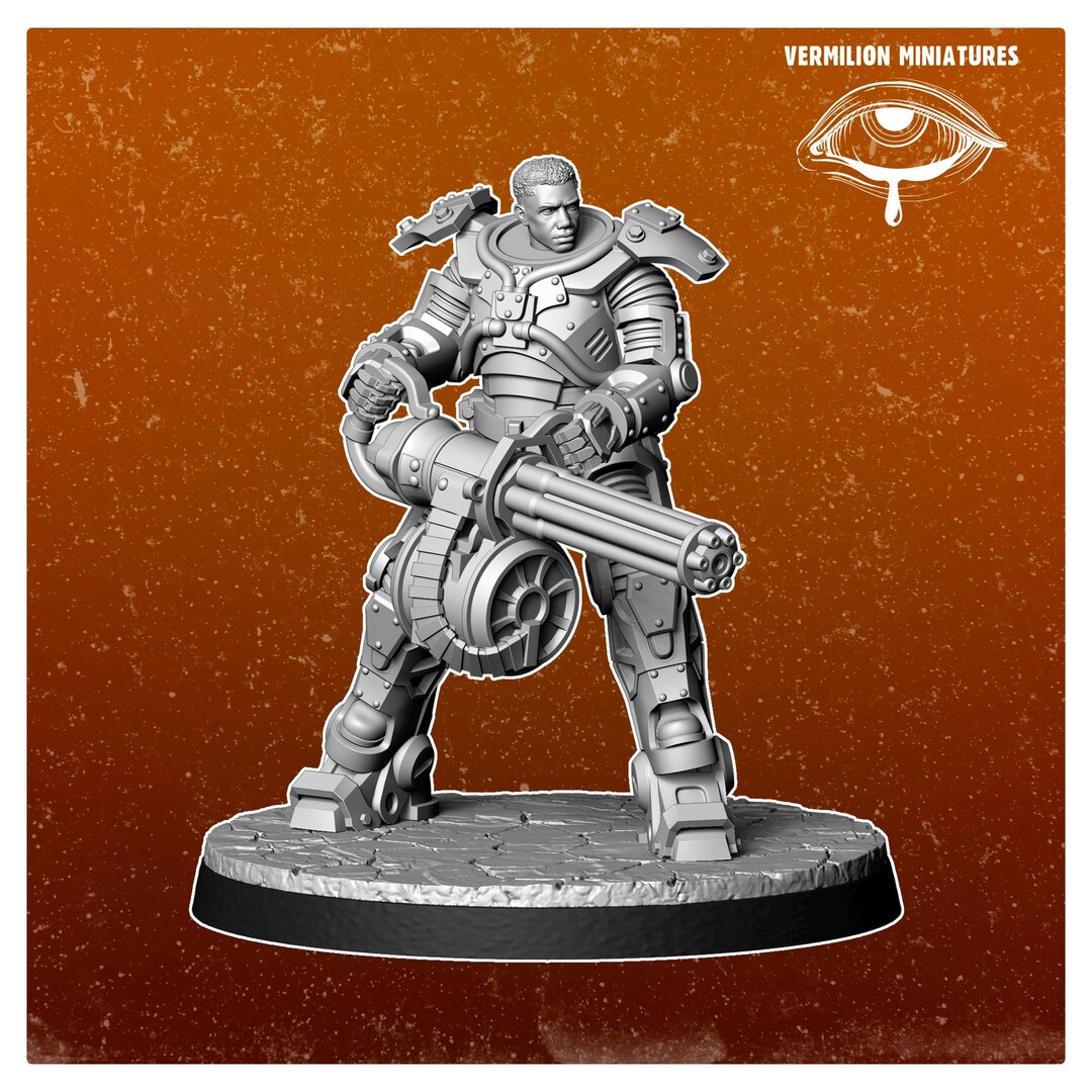 32mm Torch Nitro – Power Armor Heavy Gunner Miniature – Fallout RPG ...