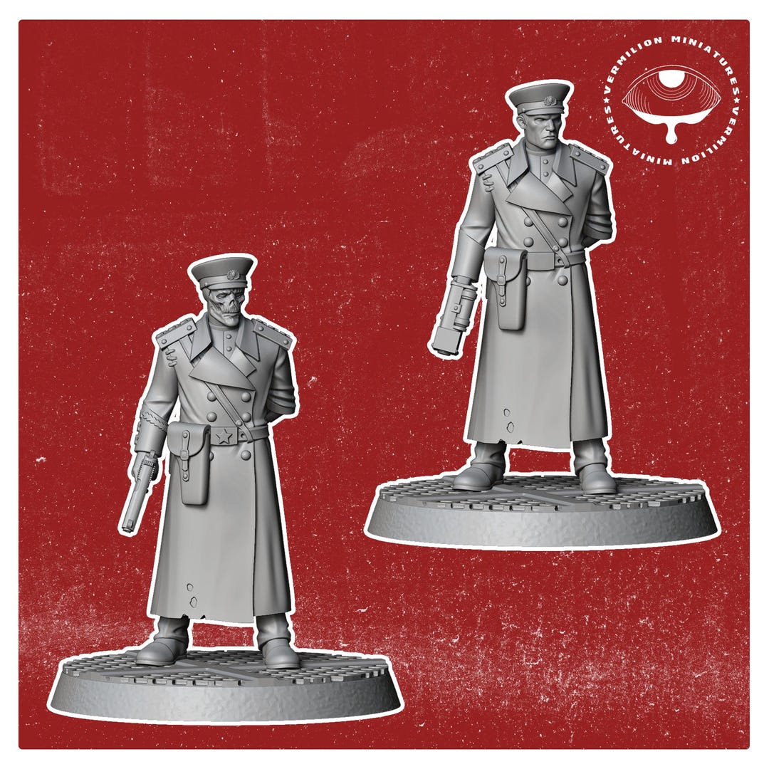 32mm Red Menace Captain – Fallout RPG Mini | Post-apocalyptic Figure ...