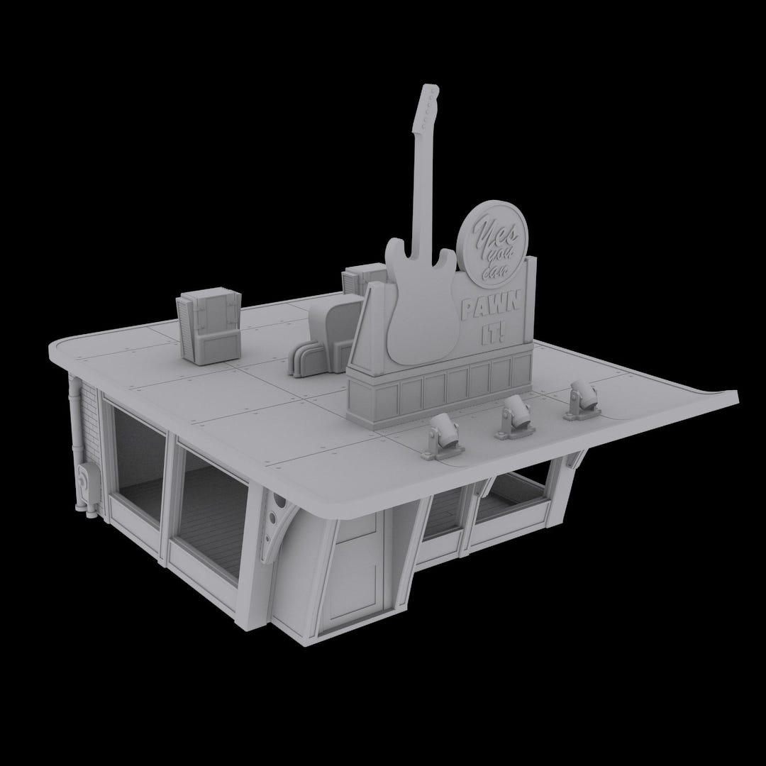 3D Printed Post-apocalyptic Building Terrain - Rusty Ray's Pawn Shop ...