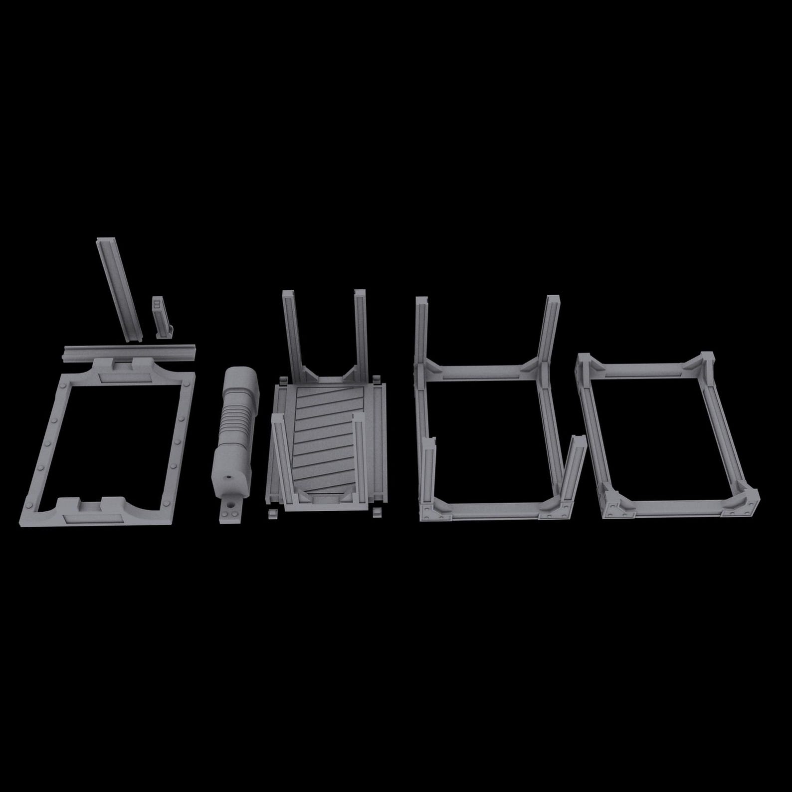 3D Printed Post-apocalyptic Building Terrain - Elevator | 32mm Scale D ...
