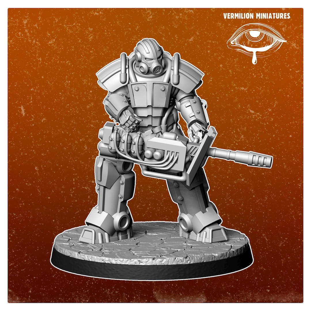 32mm Echo Titan – X-01 Power Armor With 40mm Grenade Launcher Miniature ...