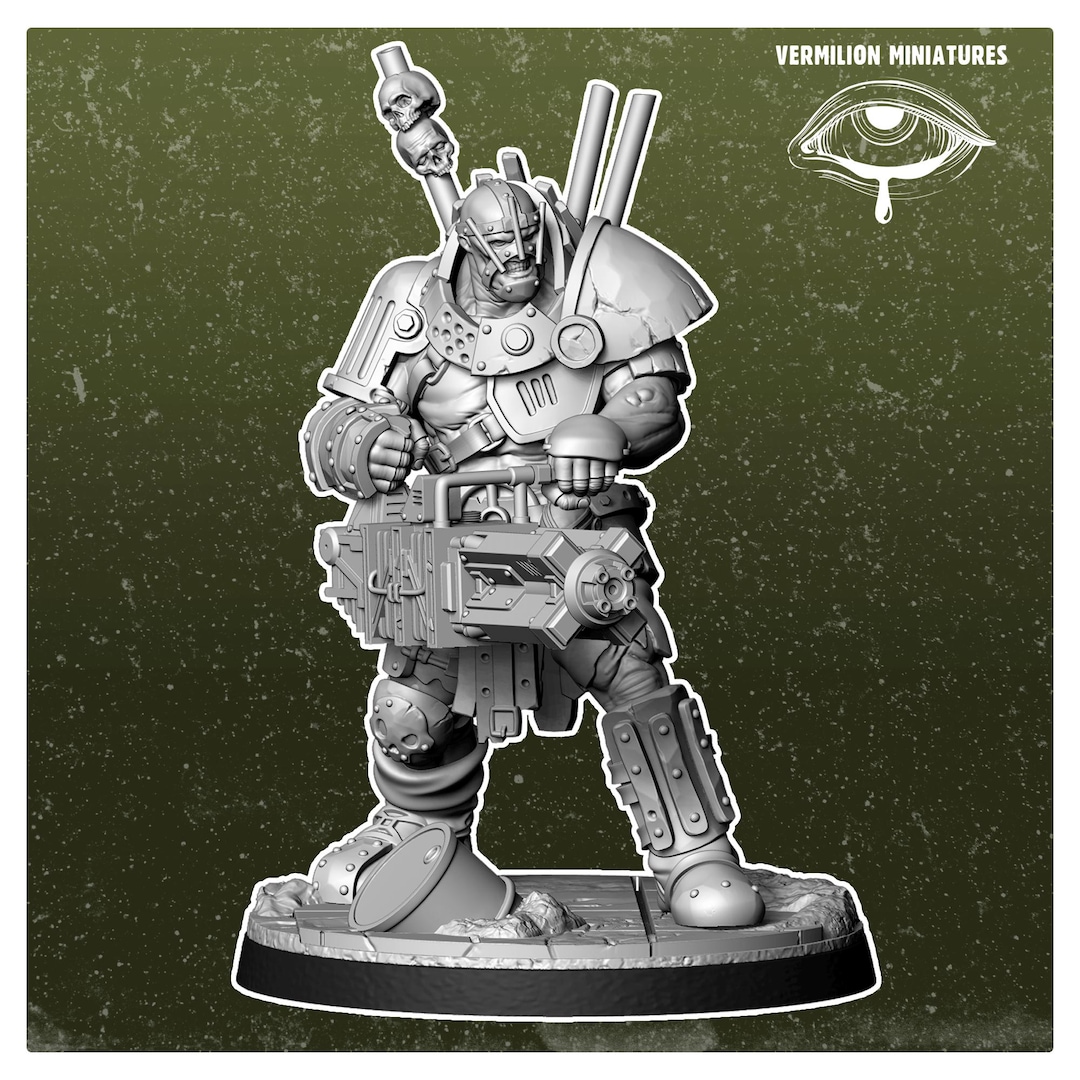 32mm Capitol Mutant With Gatling Gun – Fallout RPG Mini | Post ...