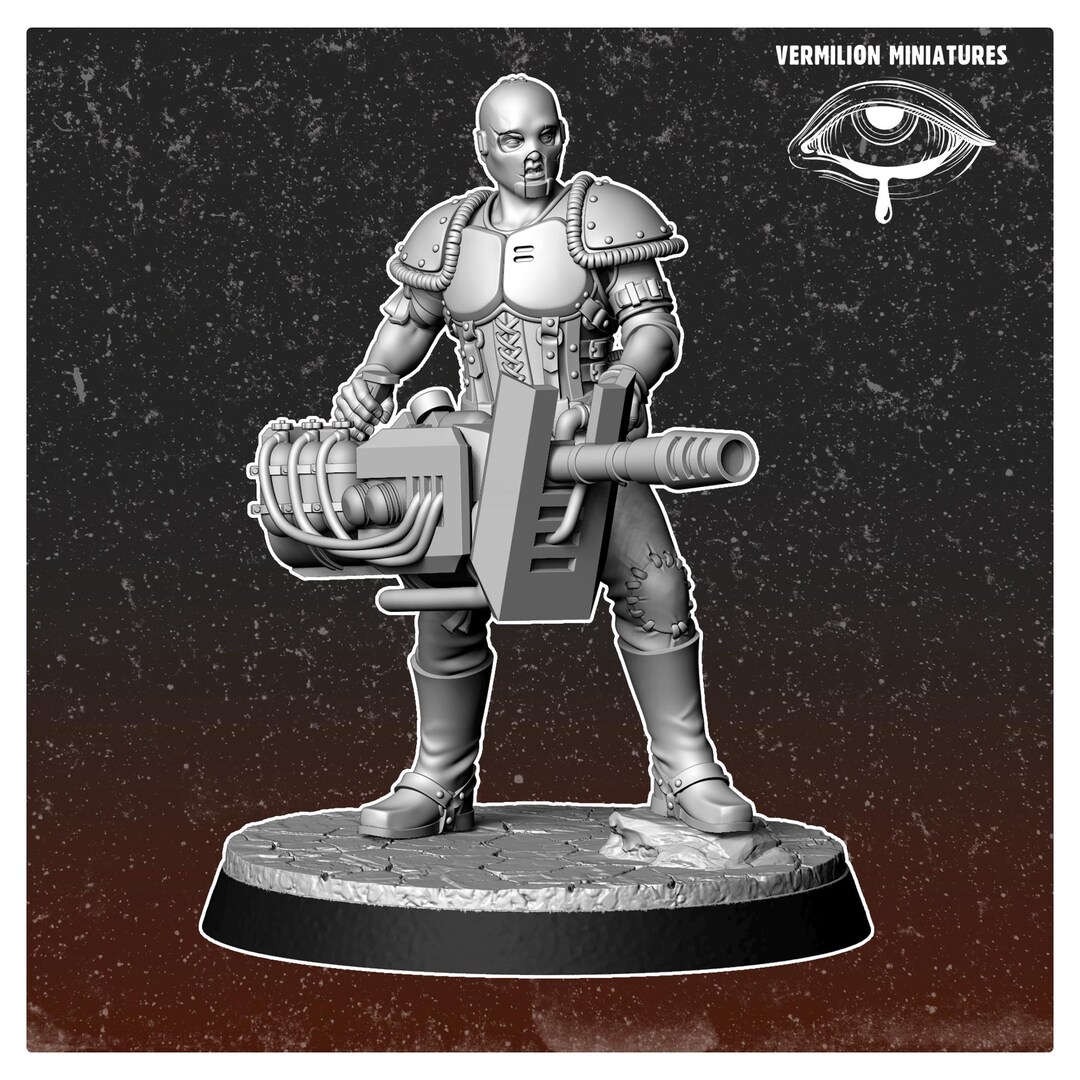 32mm Brimstone – Raider Boss With 40mm Grenade Launcher Miniature ...