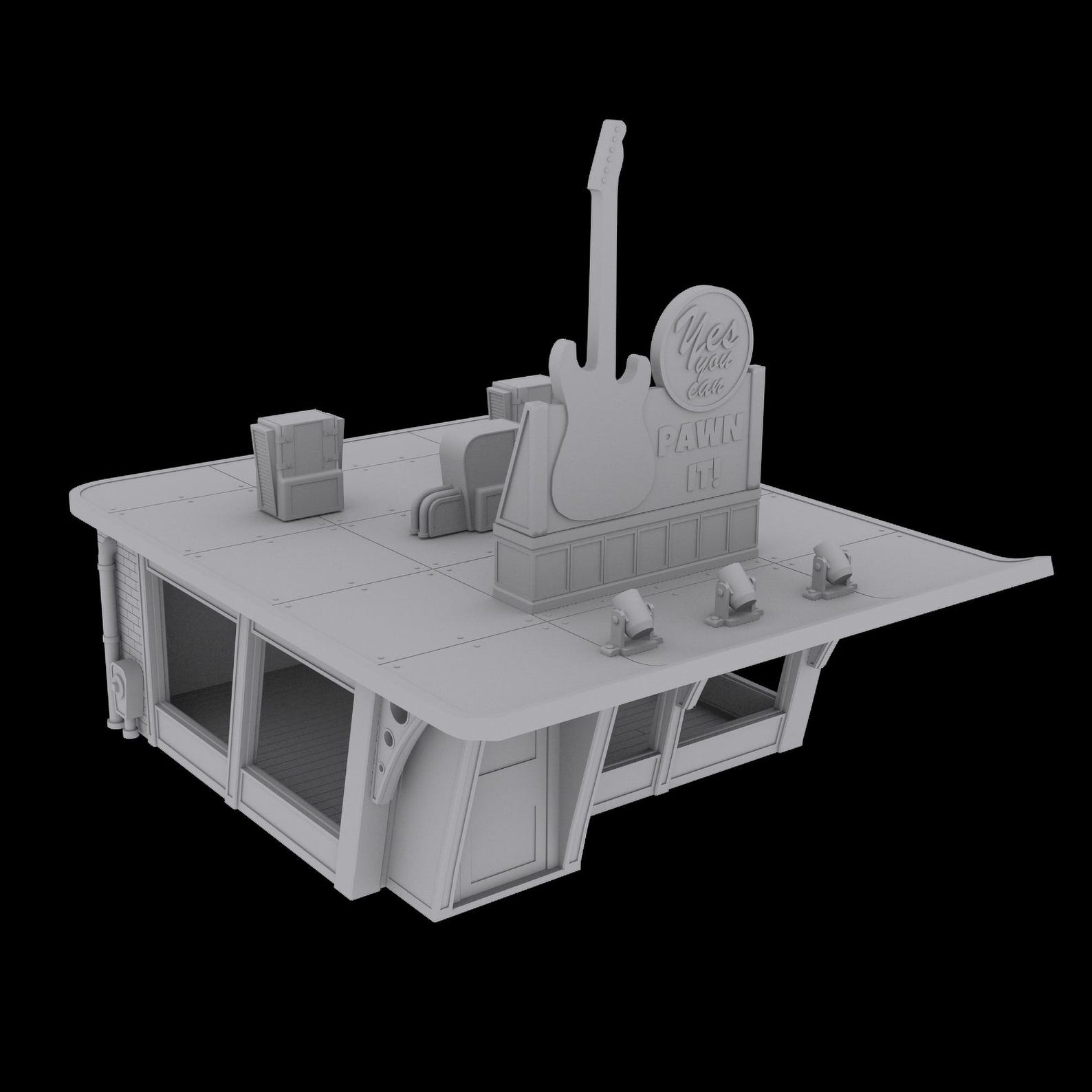 3D Printed Post-apocalyptic Building Terrain - Rusty Ray's Pawn Shop ...