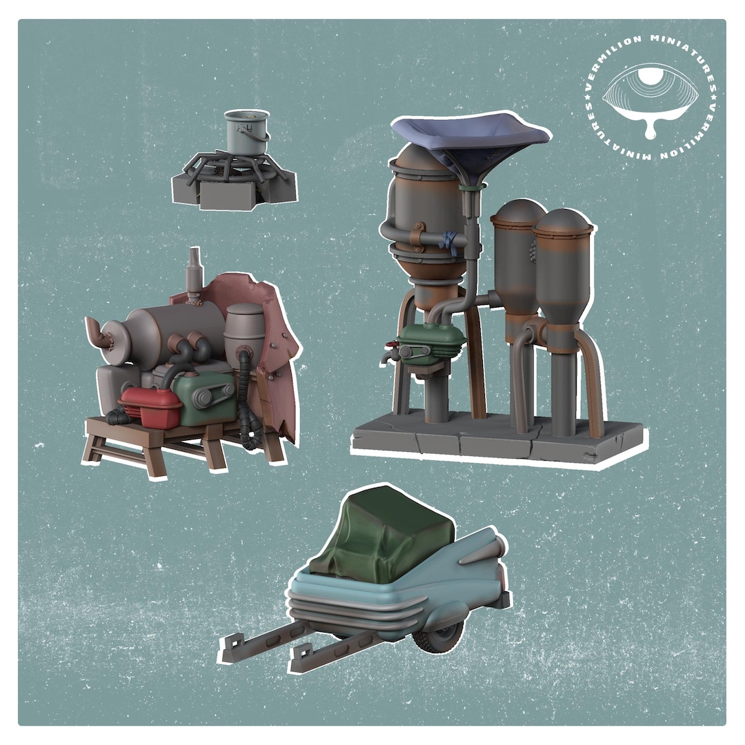 32mm Wasteland Terrain – Fallout RPG Mini | Post-apocalyptic Figure ...