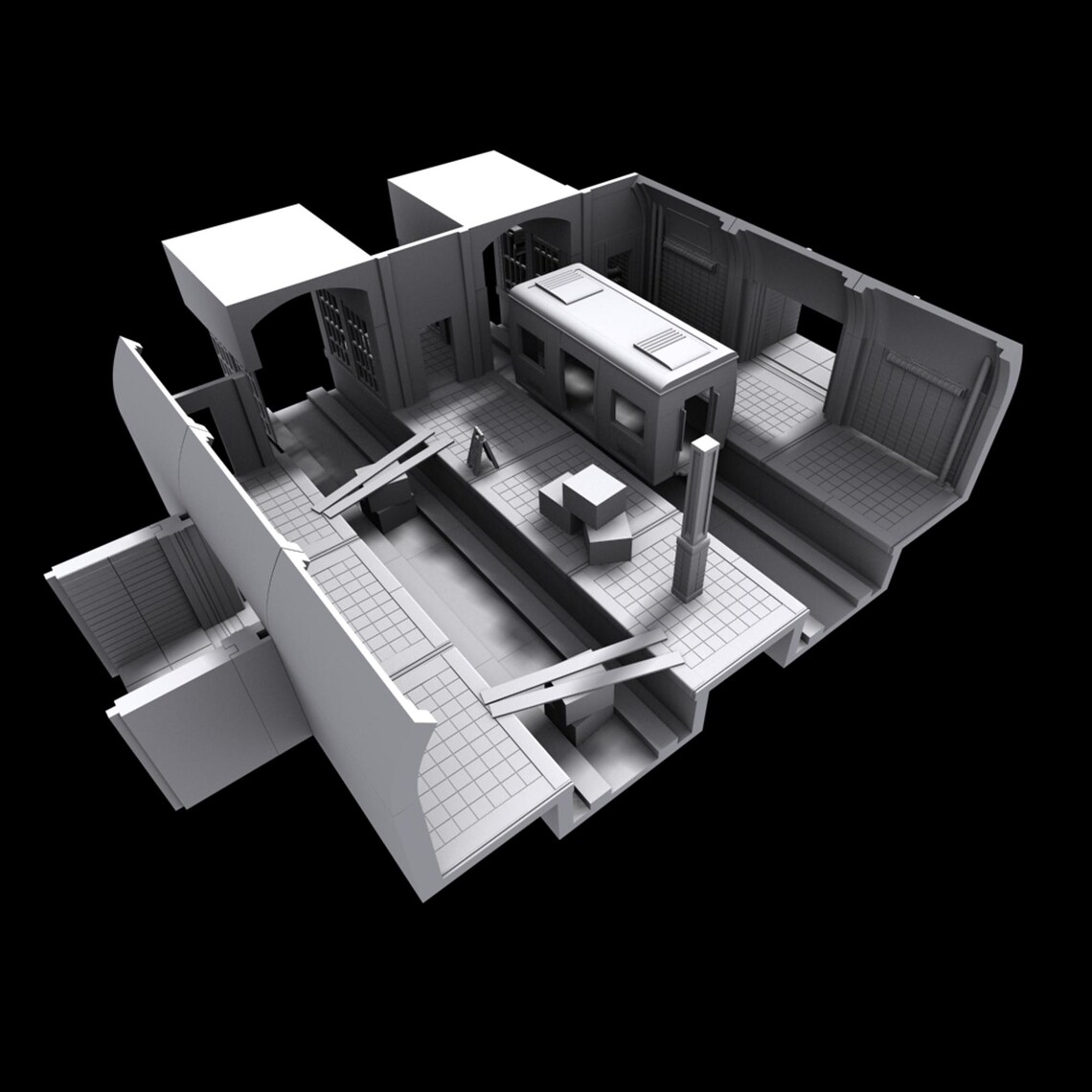 3D Printed RPG Terrain: Fallout-inspired Subway Ruins - Wasteland ...