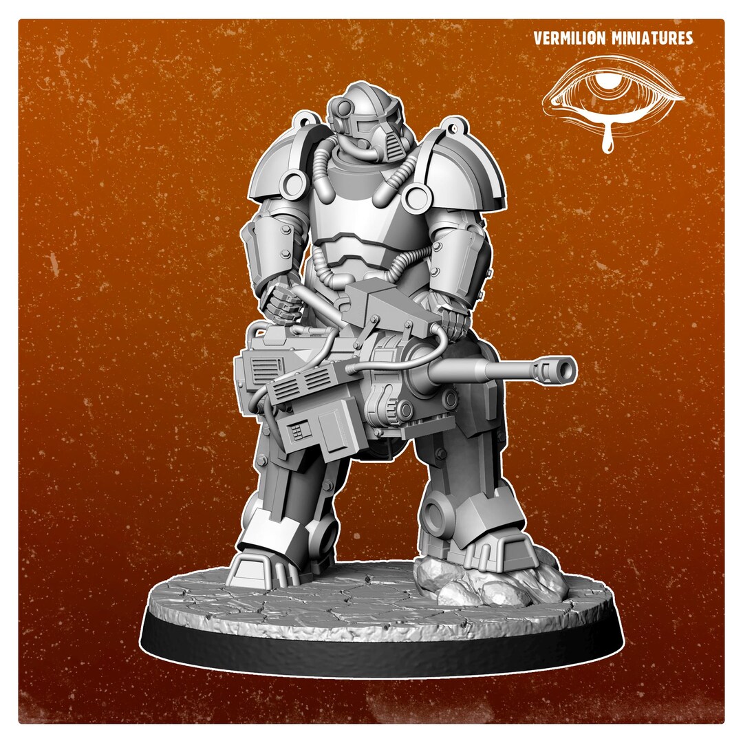 32mm Breaker Unit-09 – Power Armor Grenadier Miniature – Fallout RPG ...