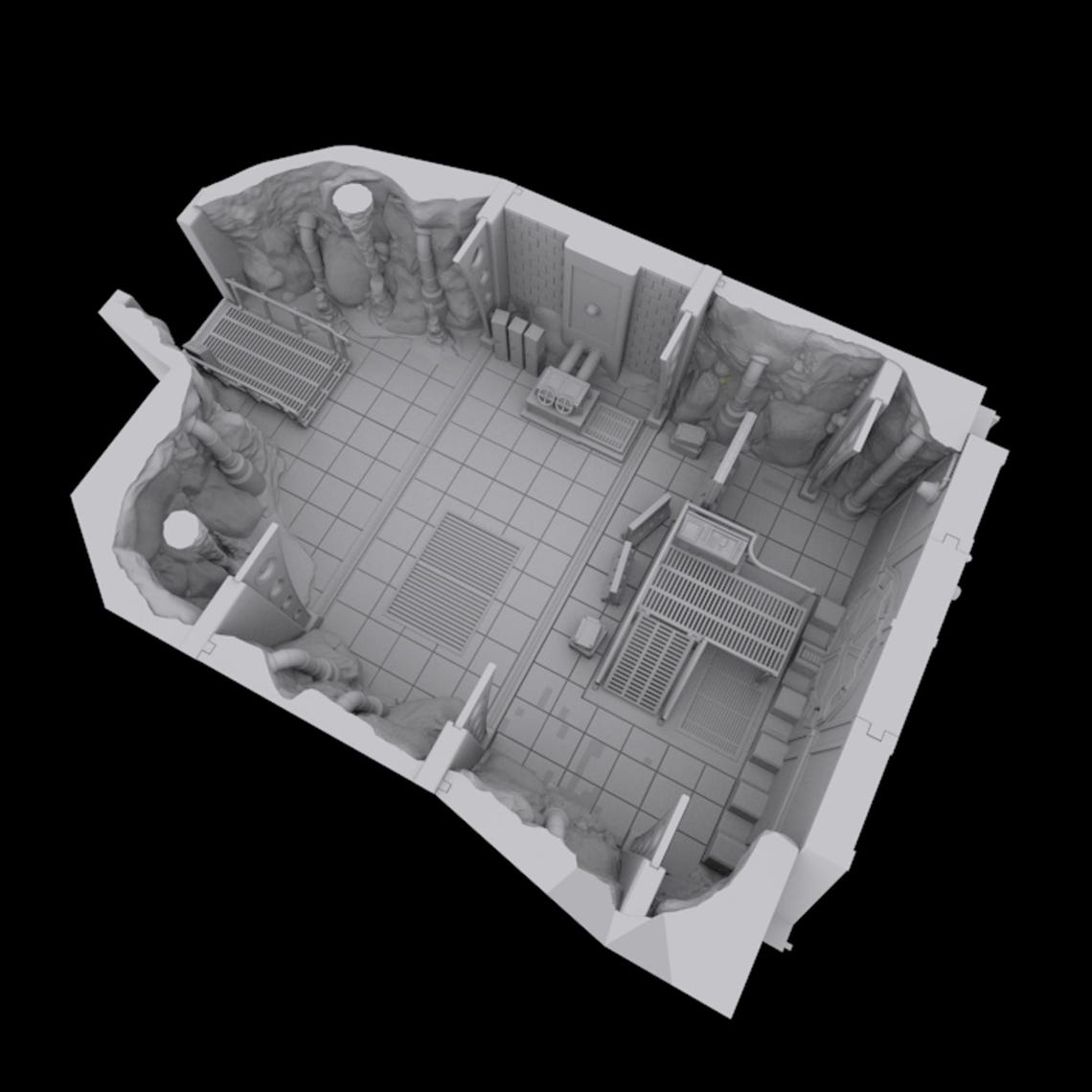 3D Printed RPG Terrain: Fallout-inspired Basement-vault Entrance ...