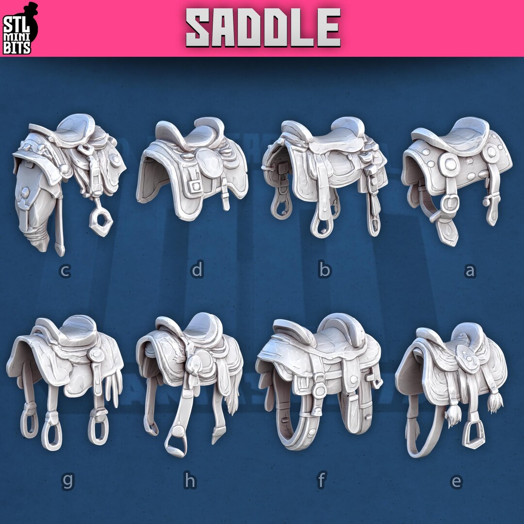 3D Printed 32mm Scale Fantasy Terrain - Saddles | Unpainted SLA Resin ...