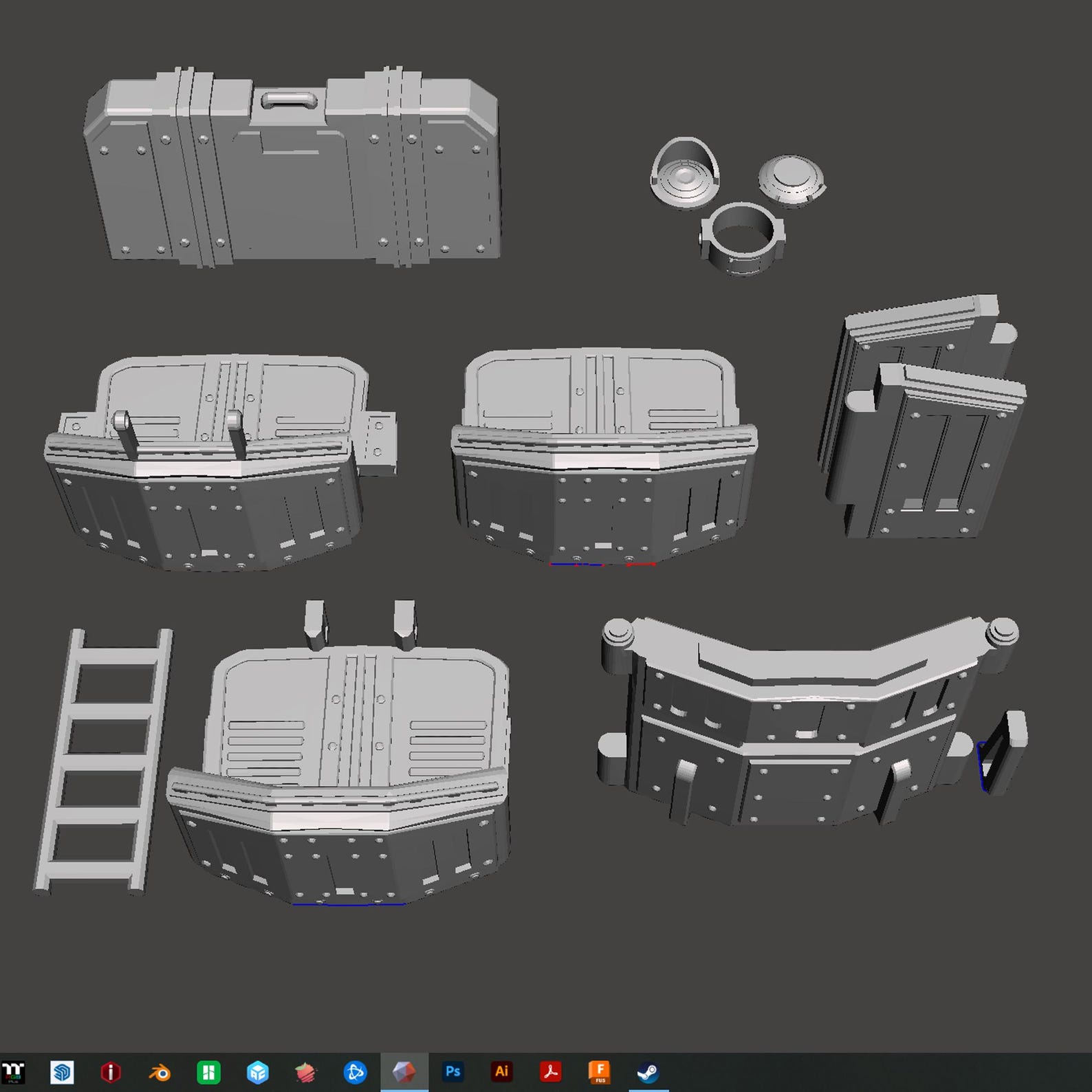 3D Printed Post-apocalyptic Building Terrain - Military Checkpoint ...