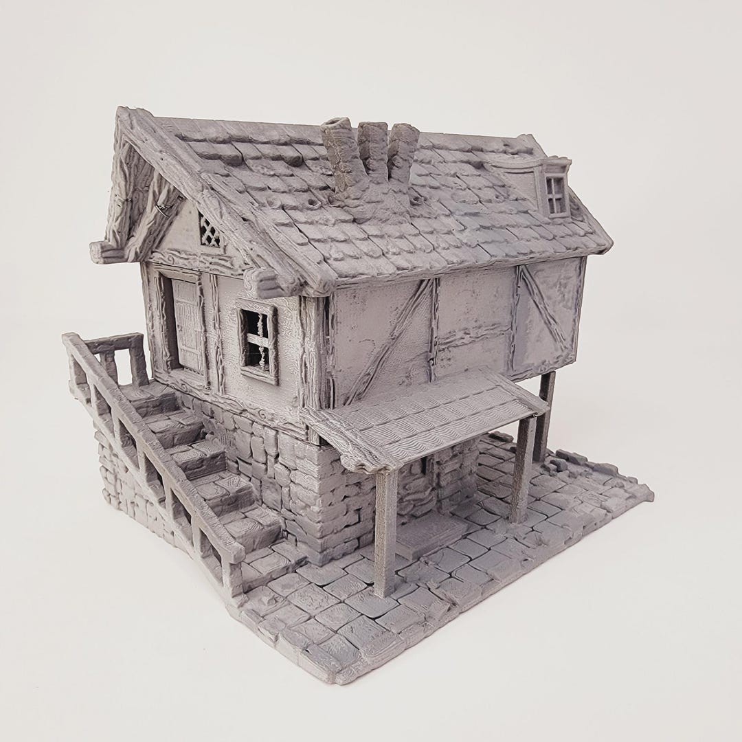 3D Printed Blacksmith Building: 32mm RPG Miniature Terrain - Etsy
