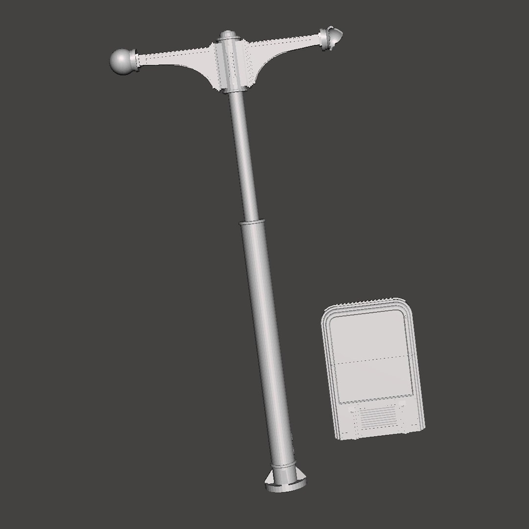 3D Printed Post-apocalyptic Building Terrain - Street Lamps and Ground ...