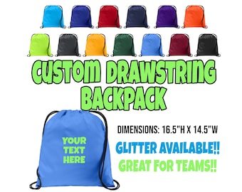 Custom Cinch Sack, Team Bag, Personalized Bag, Cinch Bag, Personalized ...